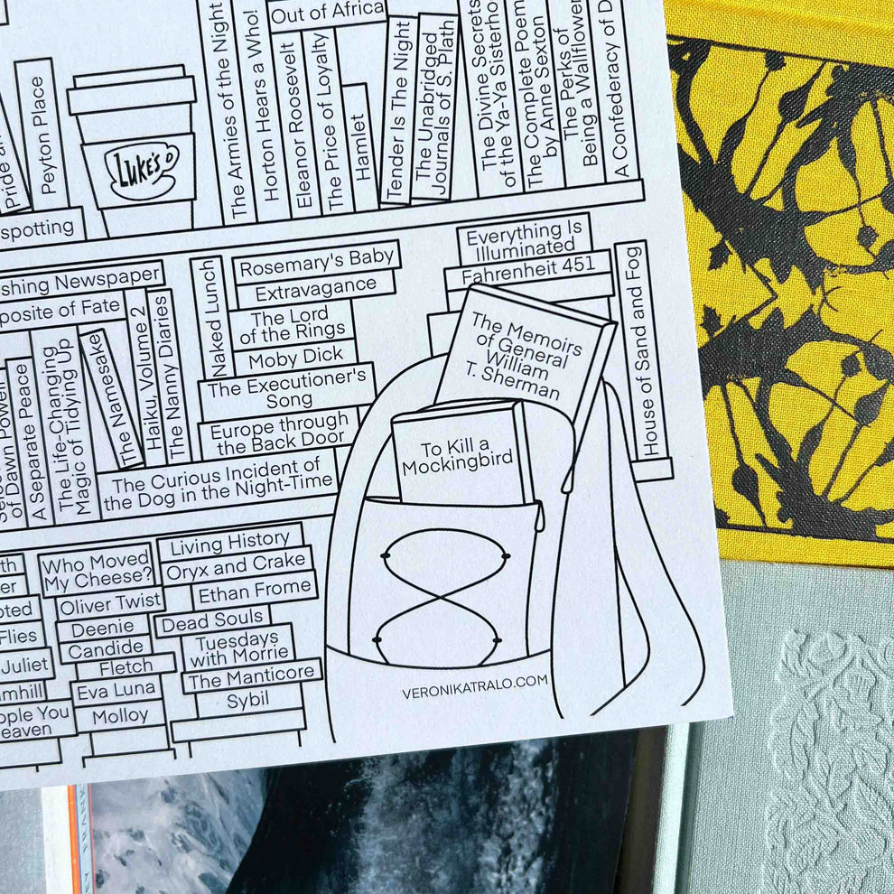 PRINTED Rory Gilmore reading challenge colouring page A3 – amigoscanarios