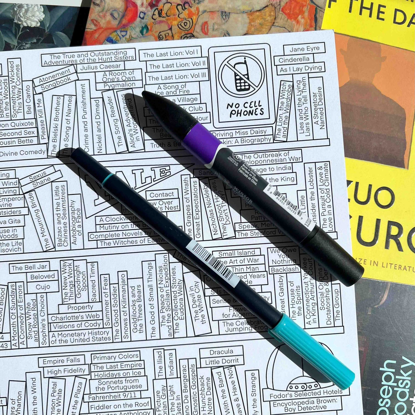 Rory Gilmore reading challenge colouring page A3 – amigoscanarios