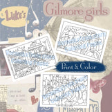 Digital download • Gilmore Girls autumn coloring pages (Set of 3) 🍂☕️📚 ...